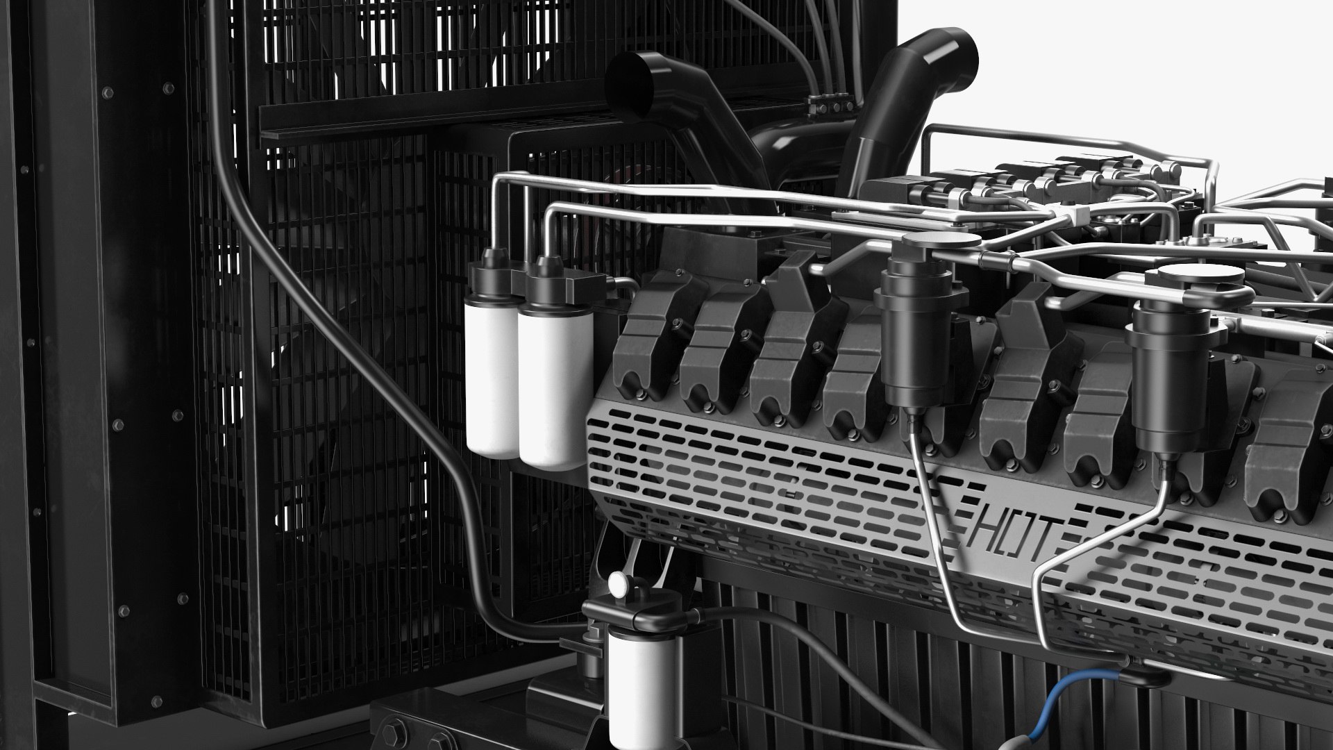 Engine And Cooling System For Diesel Generator 3D - TurboSquid 2243518