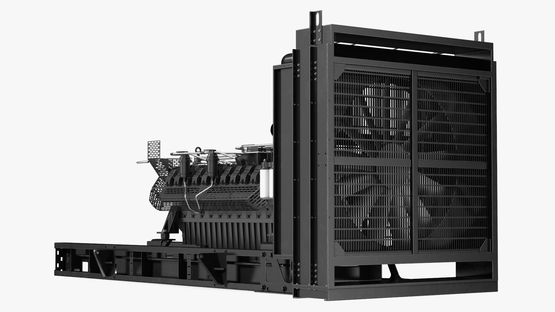 Engine And Cooling System For Diesel Generator 3D - TurboSquid 2243518