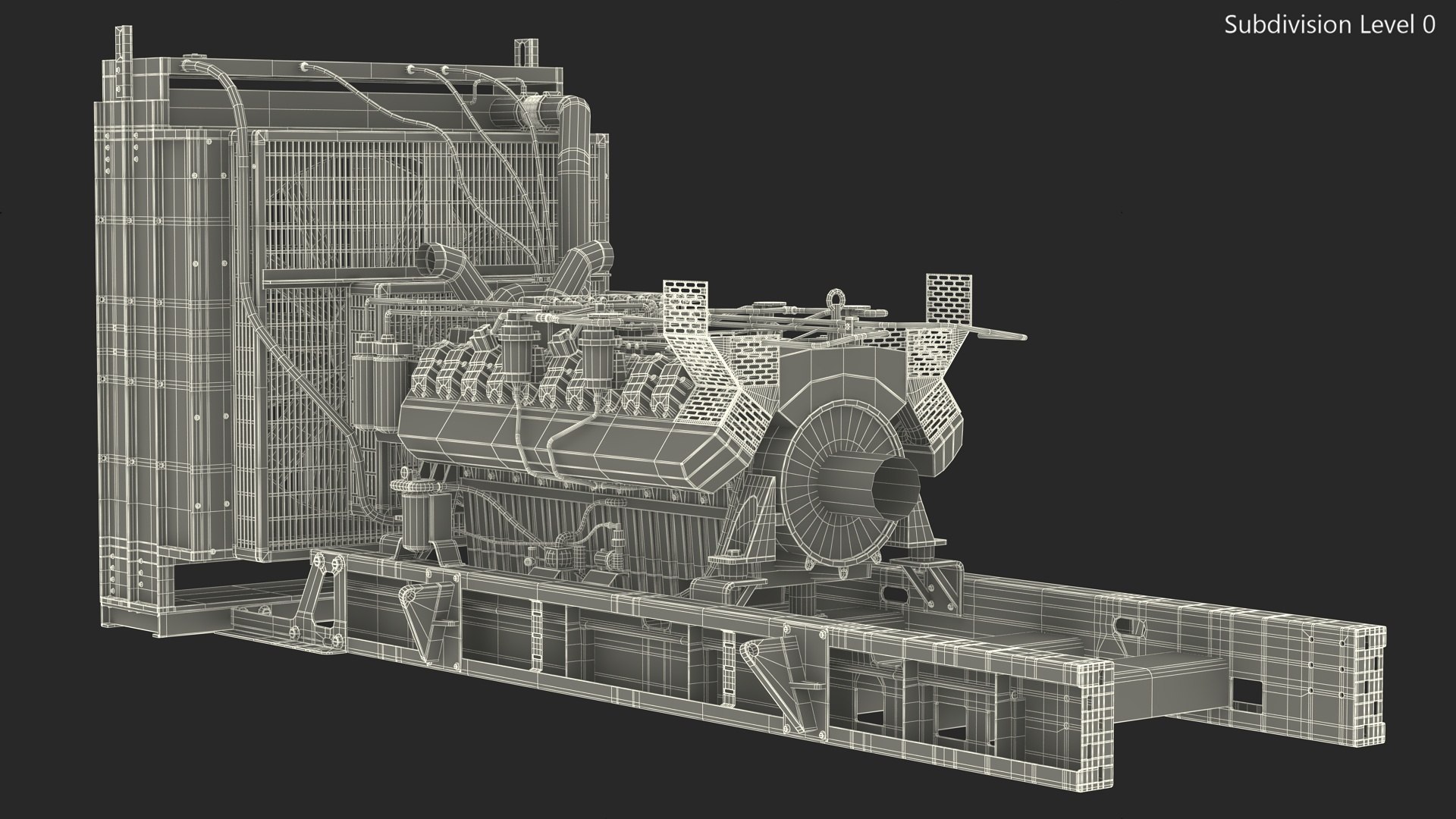 Engine And Cooling System For Diesel Generator 3D - TurboSquid 2243518