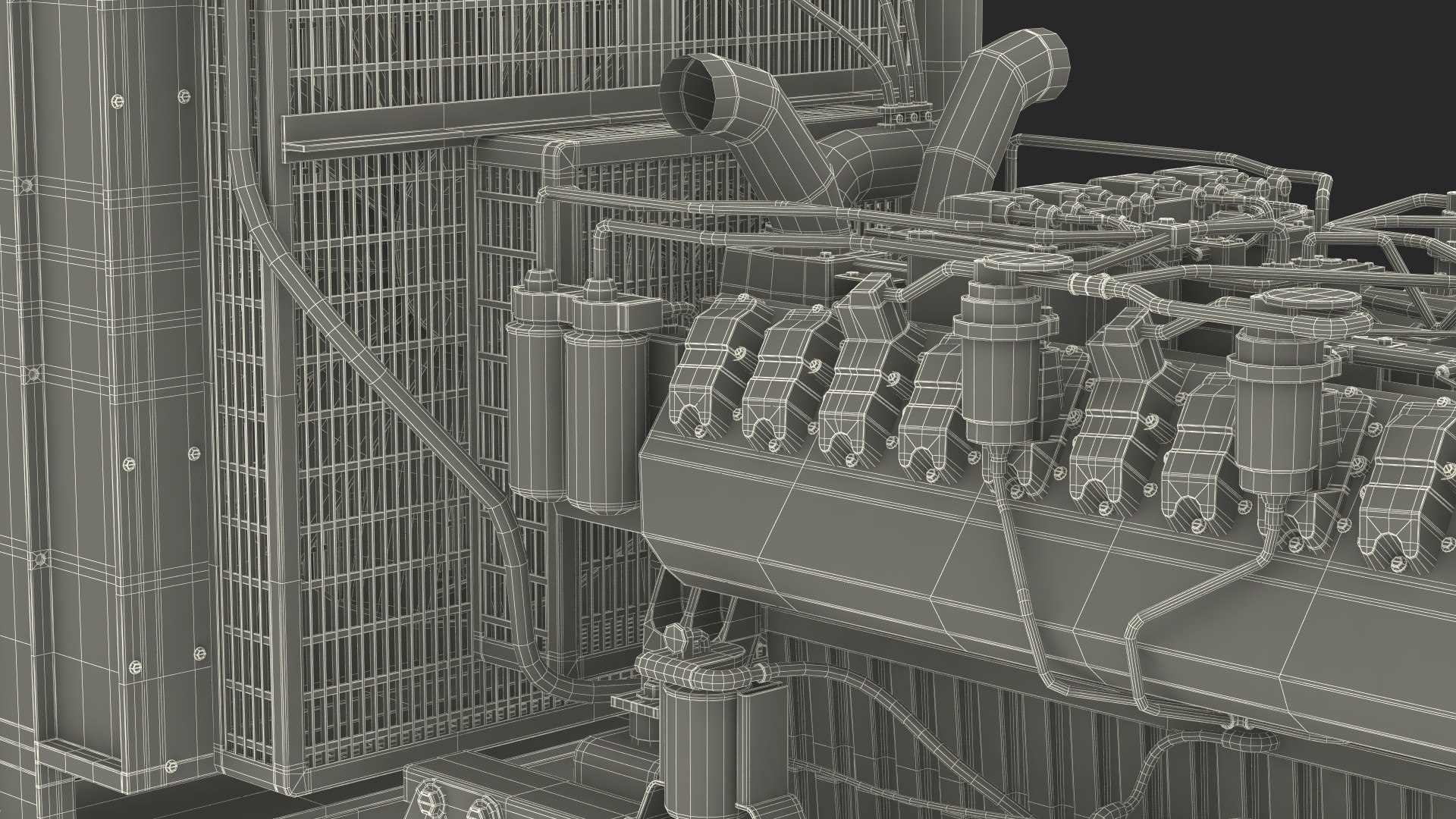 Engine And Cooling System For Diesel Generator 3D - TurboSquid 2243518
