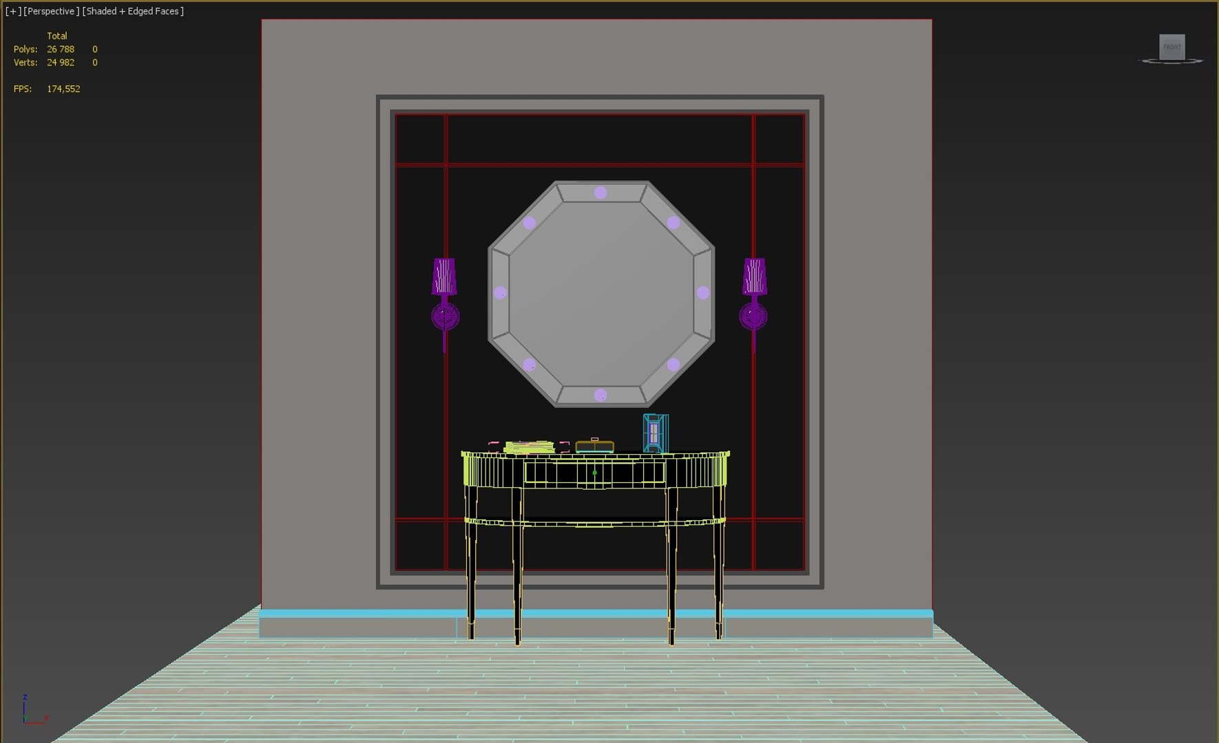 3D Set Mirror Wall - TurboSquid 1268673