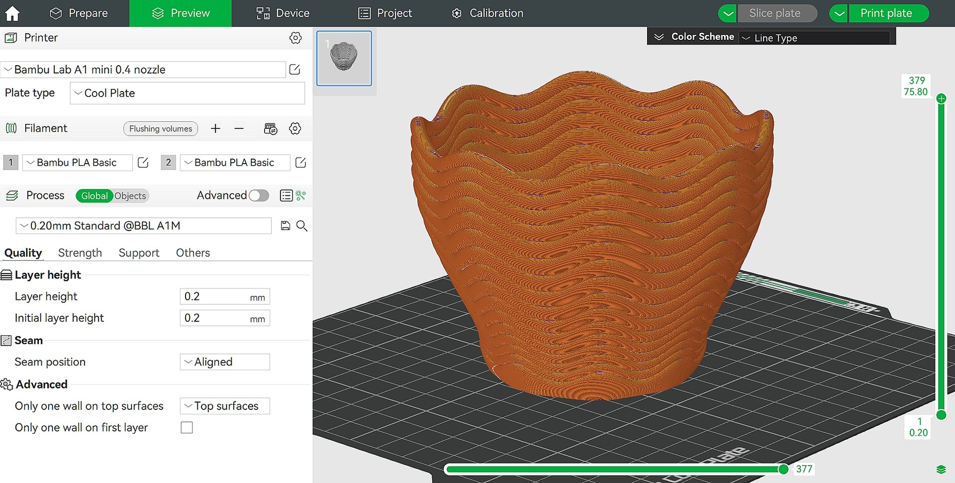 3D Wavy Pot Plant Decorative Container - TurboSquid 2327604