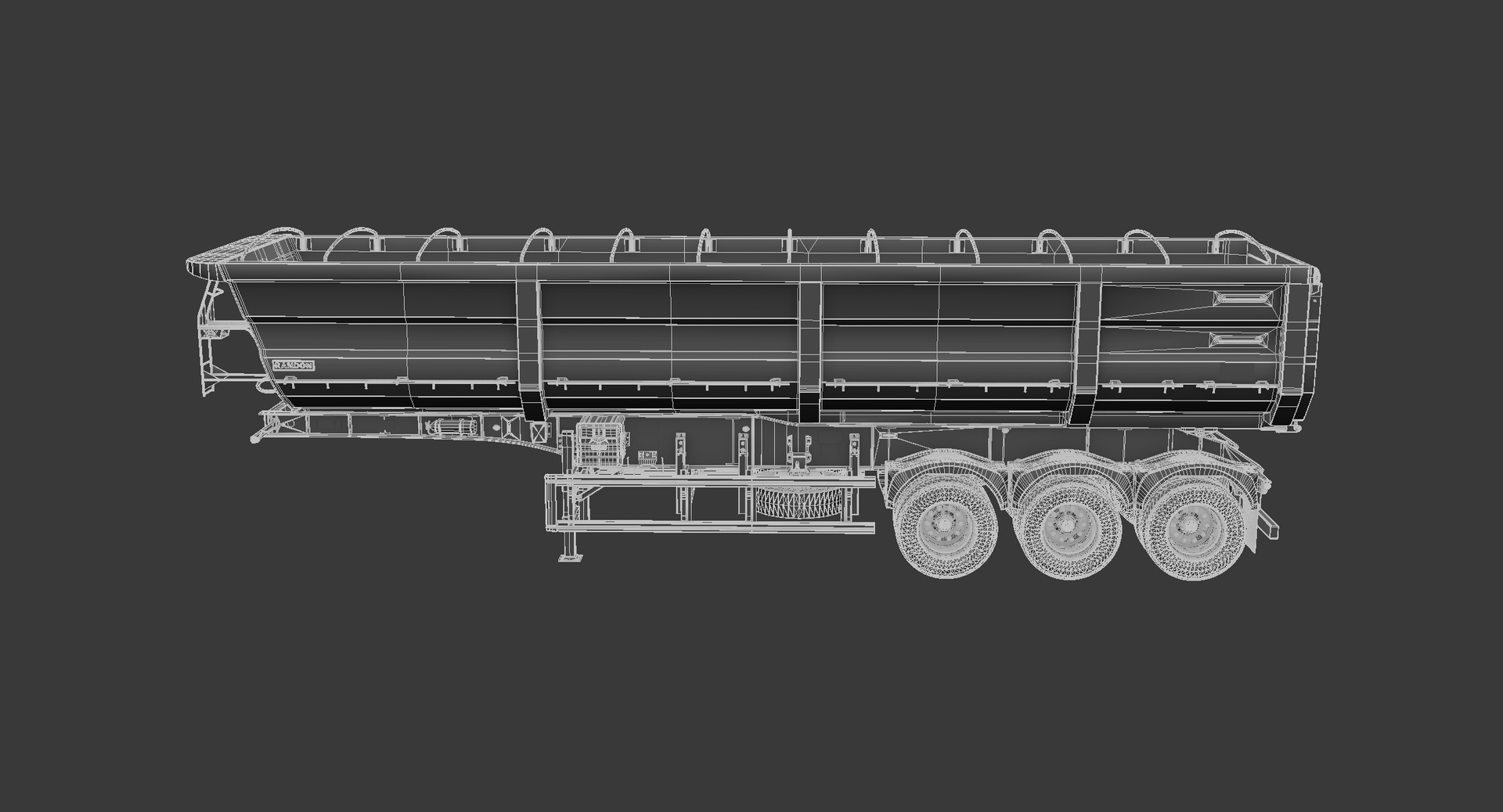 Dump trailer randon 2016 3D model - TurboSquid 1220666
