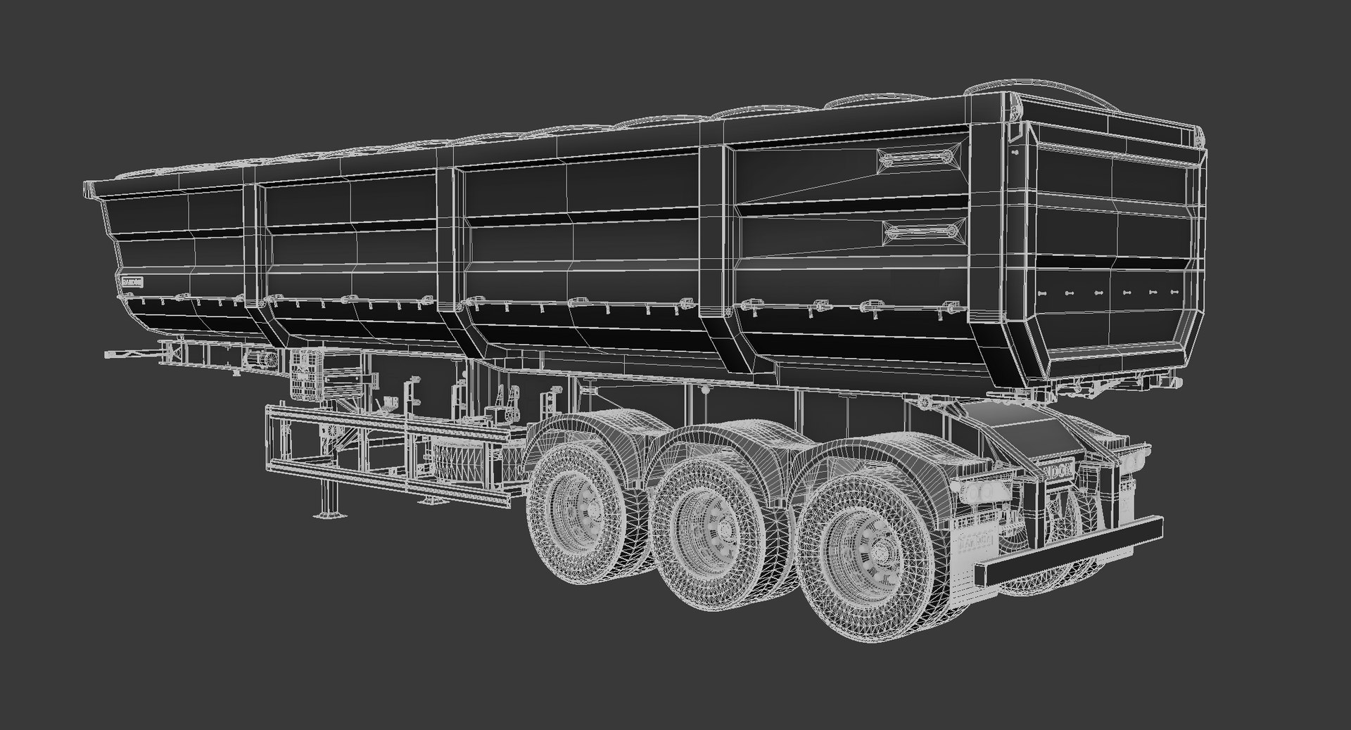 Dump trailer randon 2016 3D model - TurboSquid 1220666