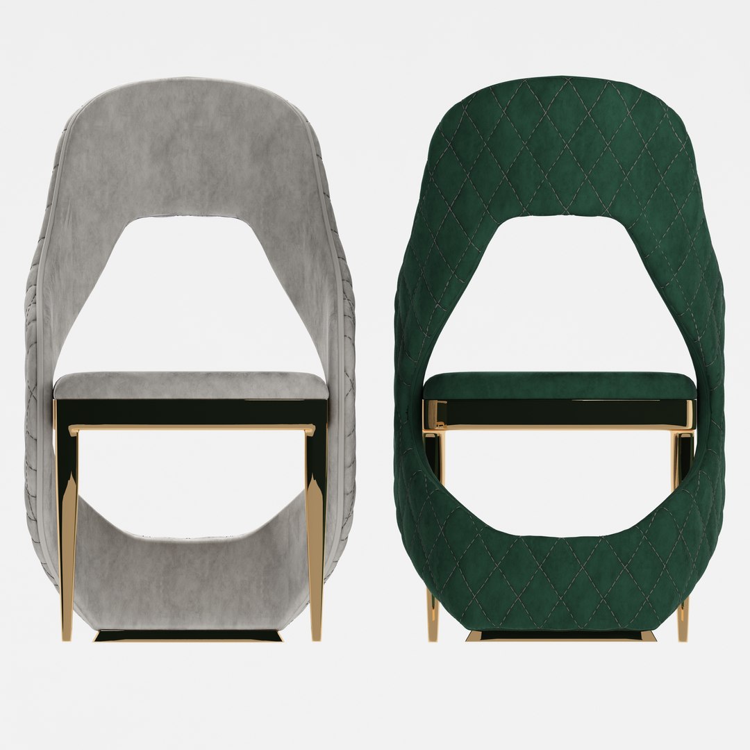 3D Golden Leg Chair Model - TurboSquid 1719795