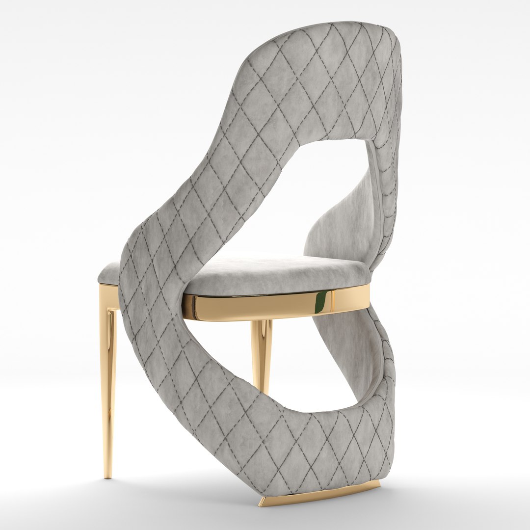 3D Golden Leg Chair Model - TurboSquid 1719795
