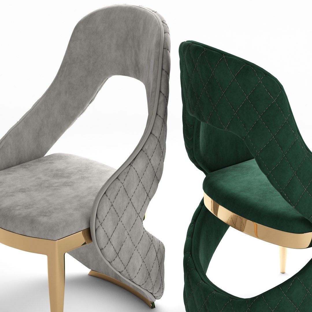 3D Golden Leg Chair Model - TurboSquid 1719795
