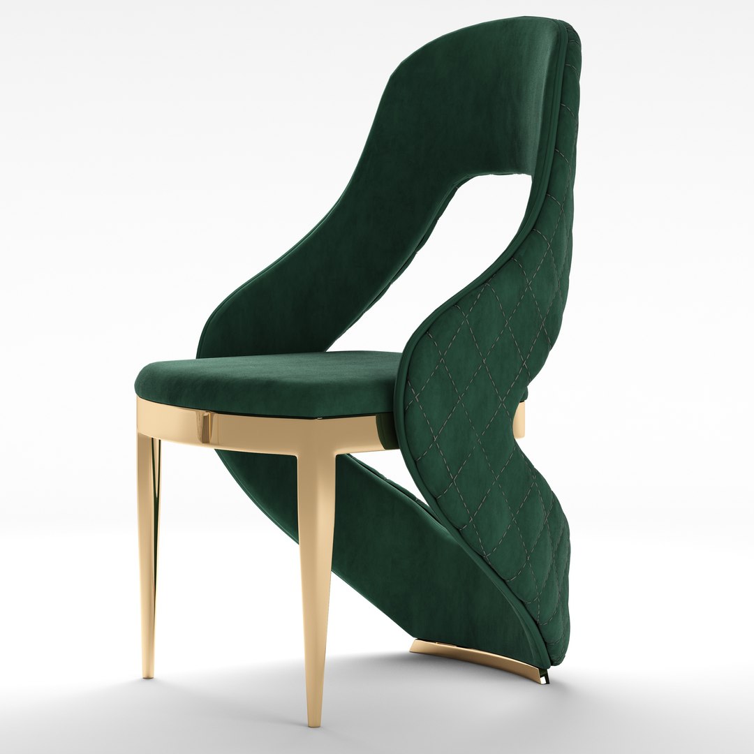 3D Golden Leg Chair Model - TurboSquid 1719795