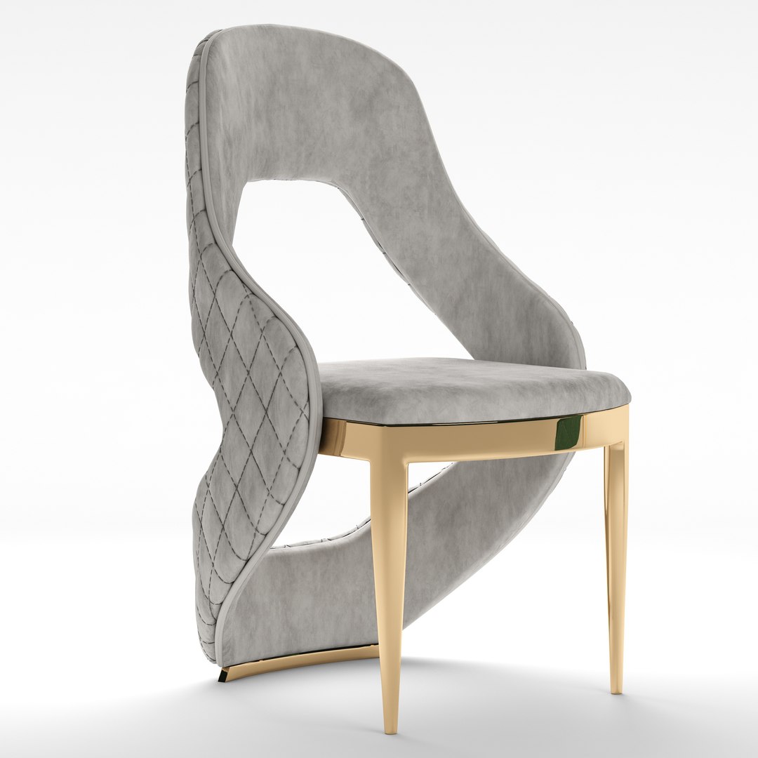 3D Golden Leg Chair Model - TurboSquid 1719795