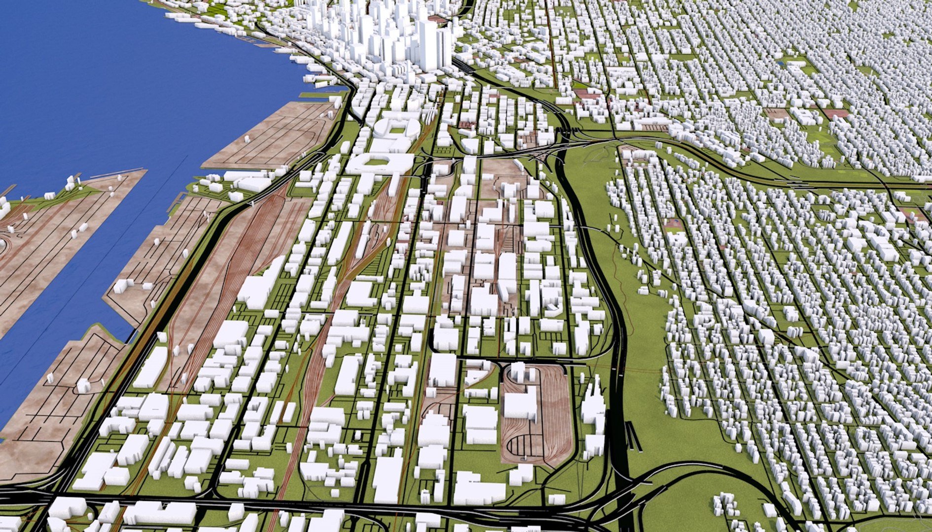 Seattle roads street model - TurboSquid 1428519