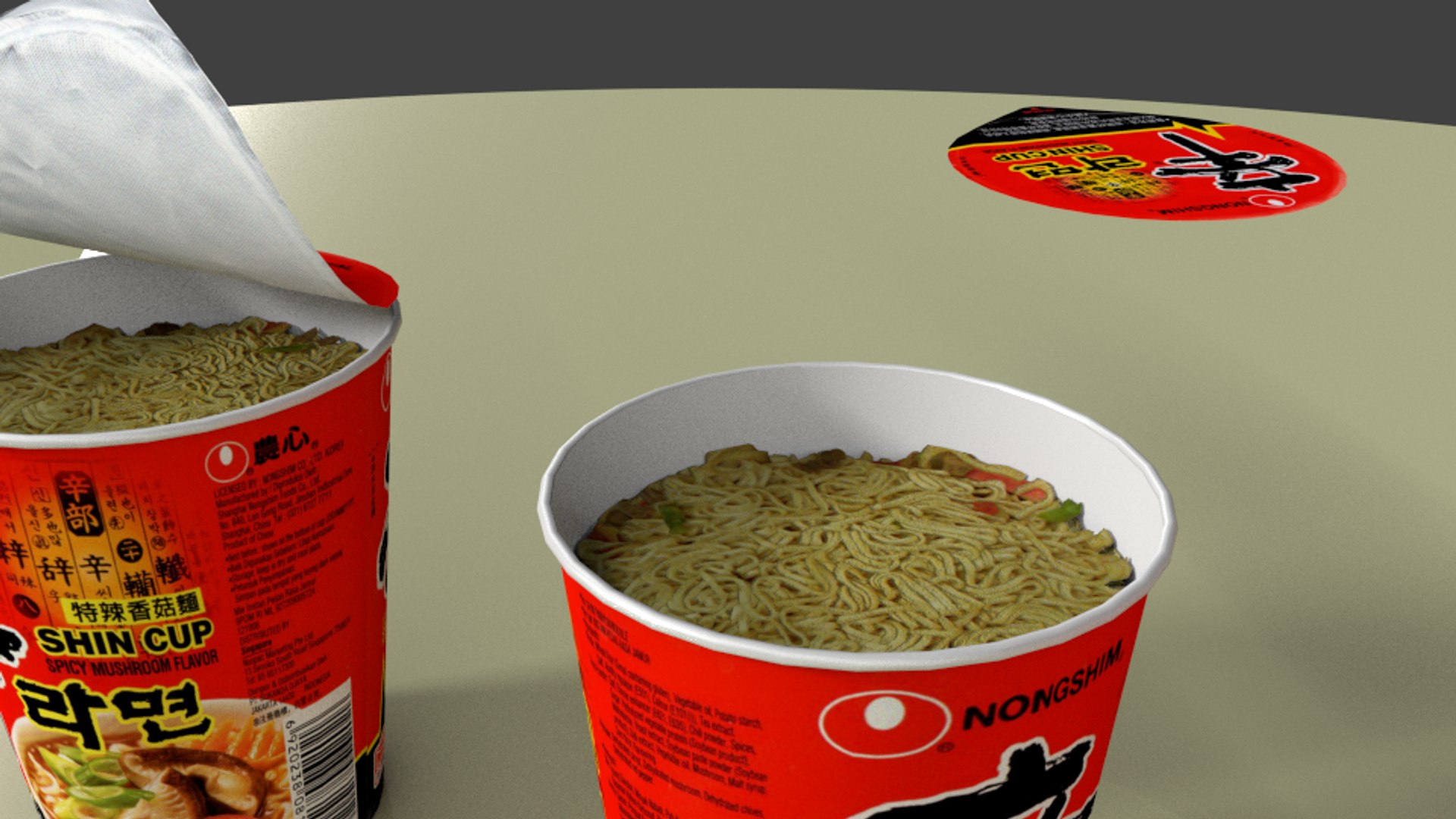 3d model nong shim cup spicy