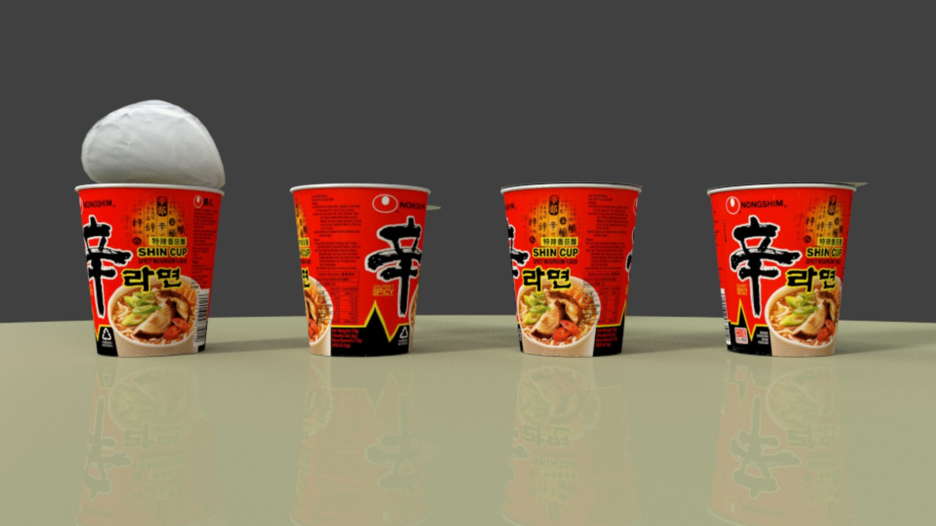 3d model nong shim cup spicy