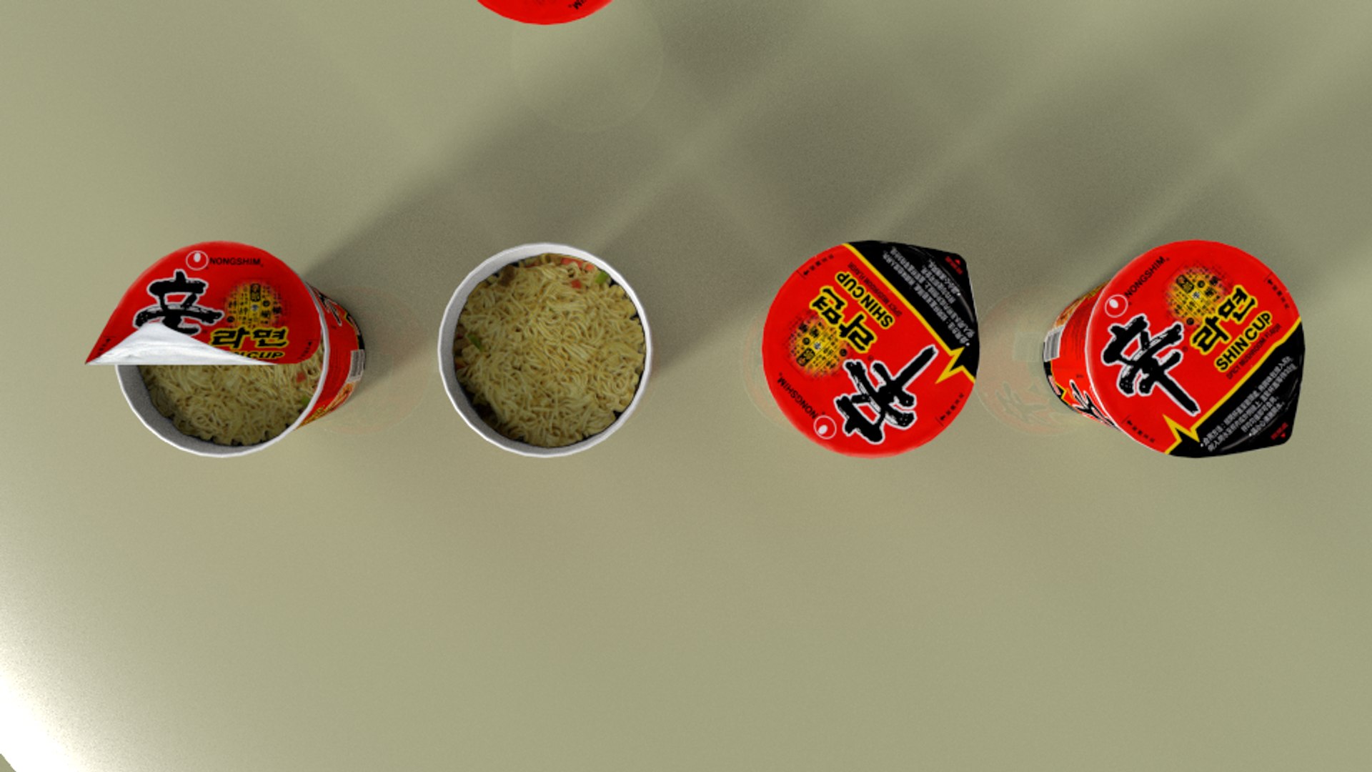 3d model nong shim cup spicy