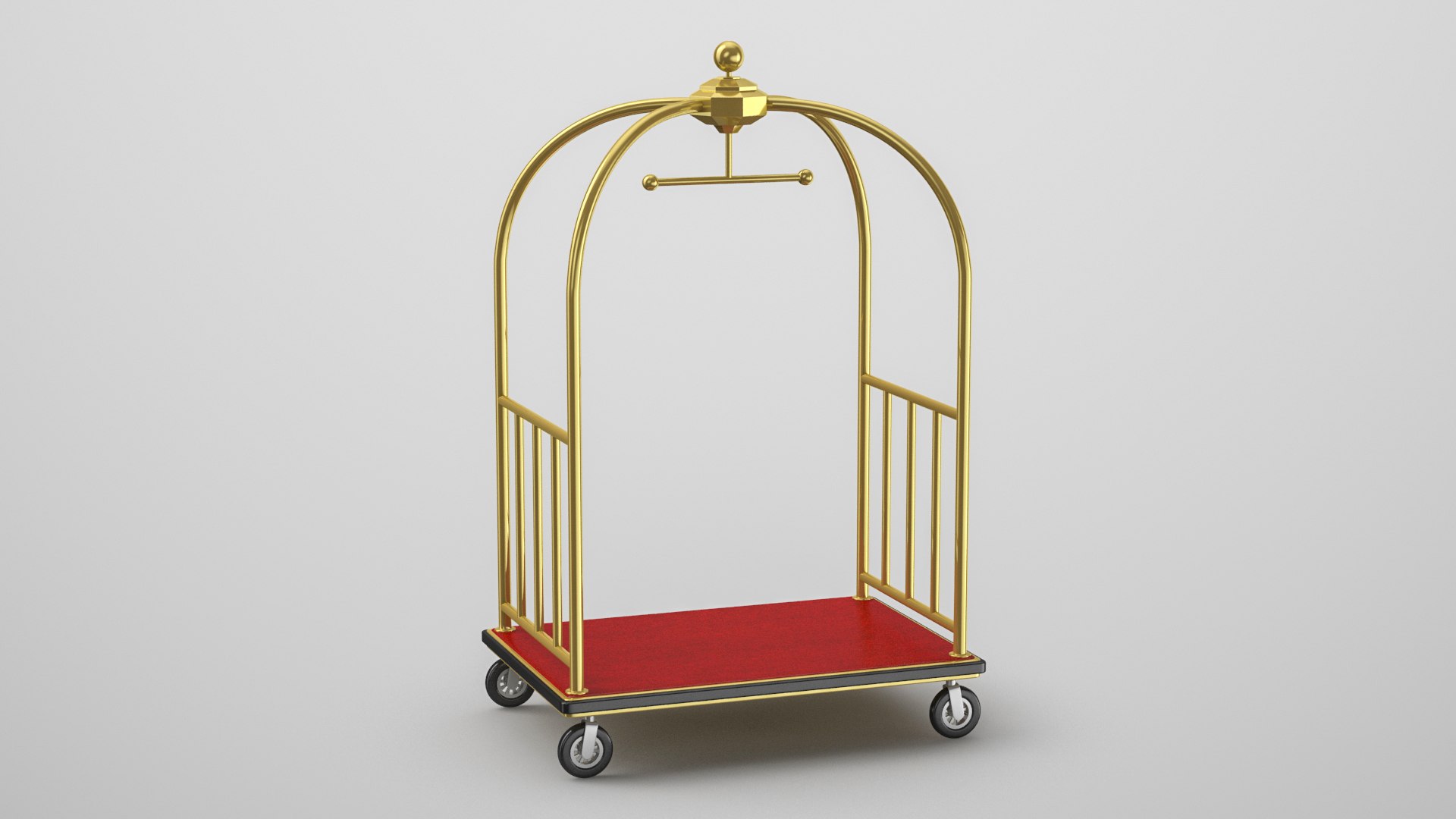 3D Luggage Hotel Cart - TurboSquid 1785720