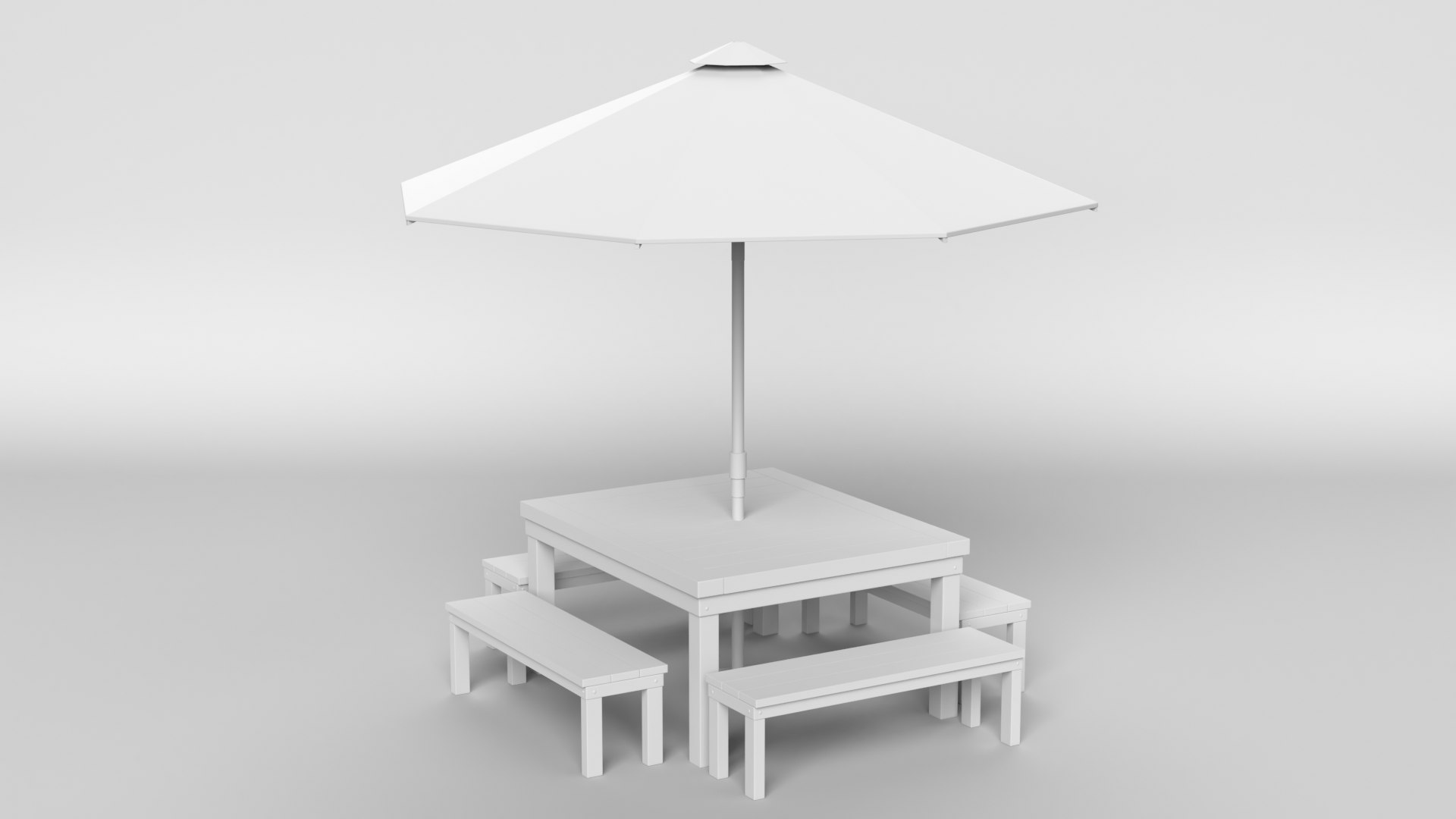 3D patio table set model - TurboSquid 1671865