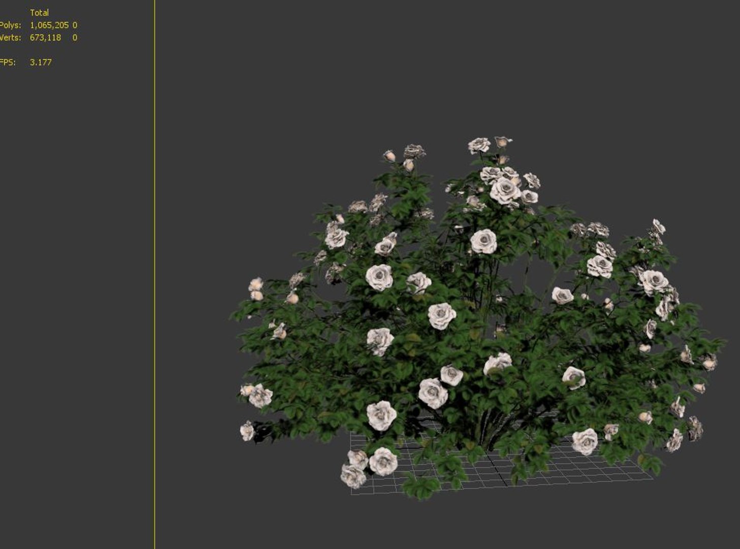 Rose bush 02 model - TurboSquid 1990922