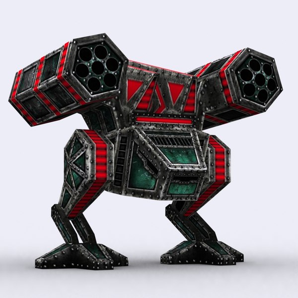 3ds max warbot mechanoid - chicken