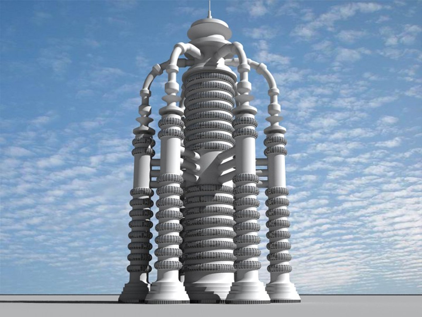 Futuristic Buildings Vol 2 3d Model