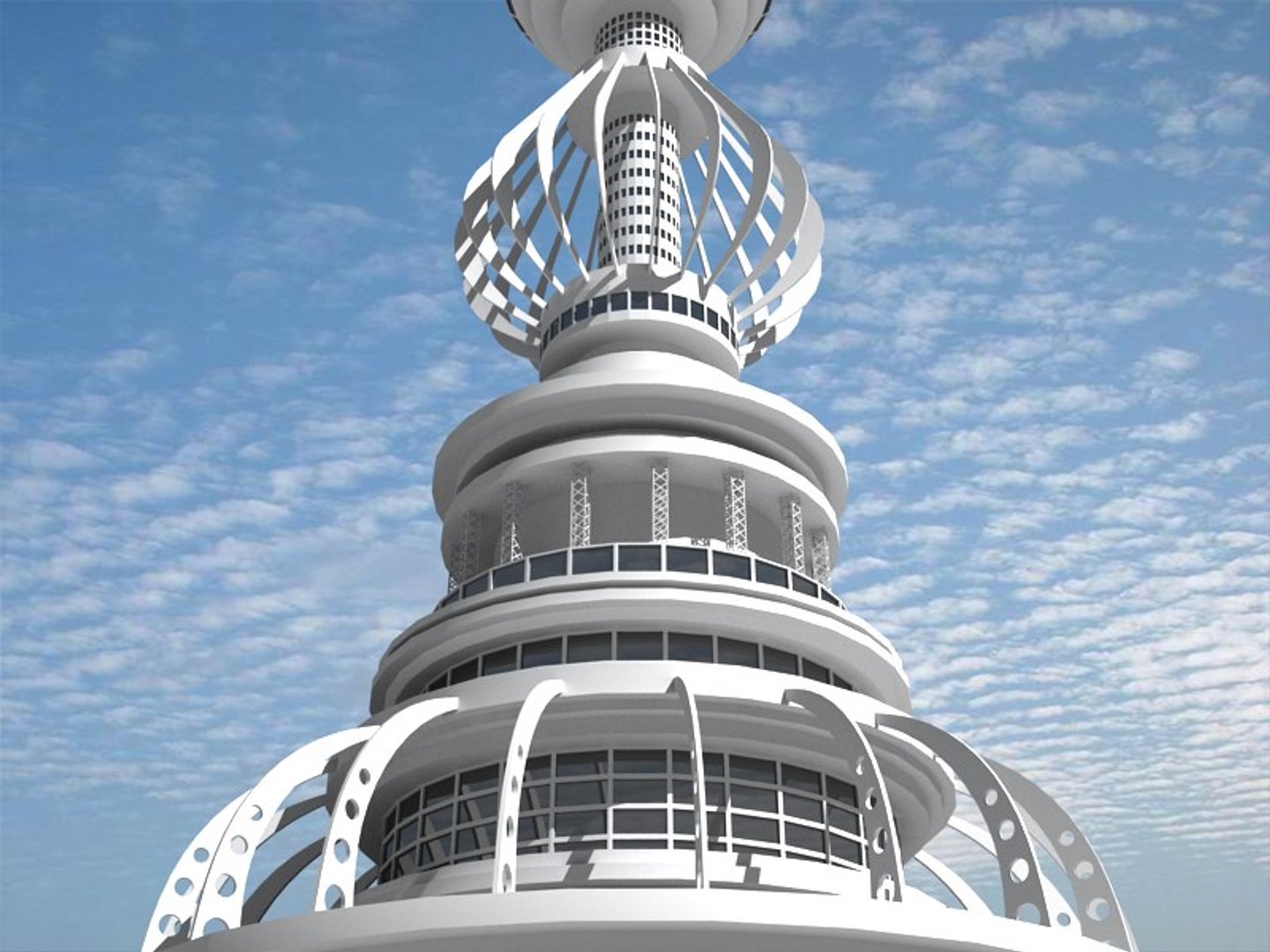 Futuristic Buildings Vol 2 3d Model