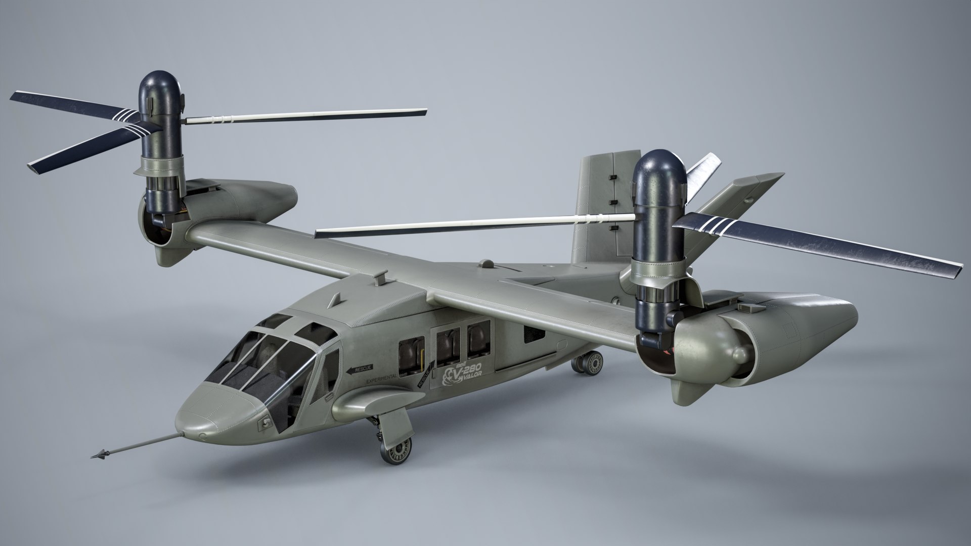 3D Bell V-280 Valor Tiltrotor PBR - TurboSquid 2080602