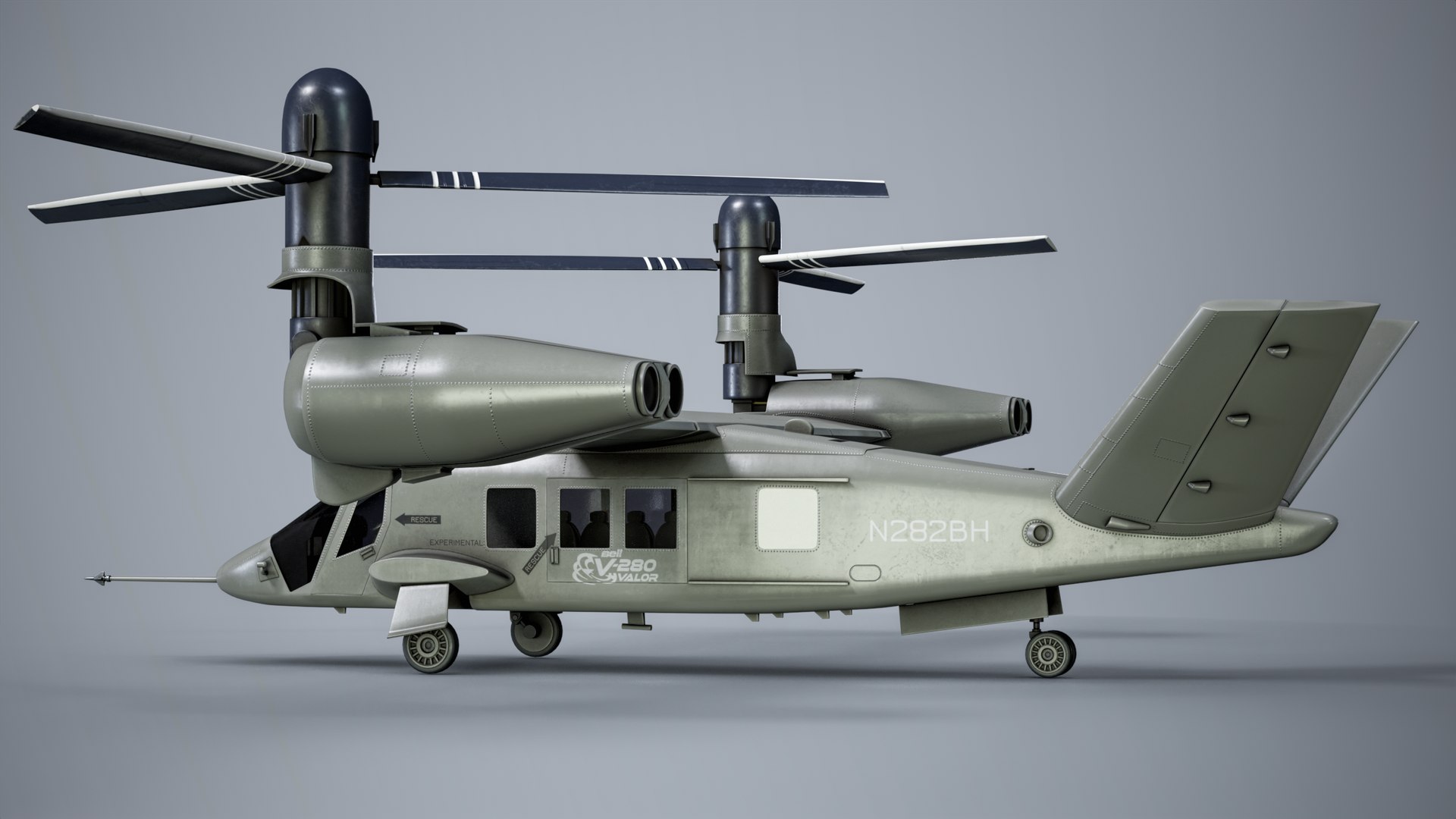 3D Bell V-280 Valor Tiltrotor PBR - TurboSquid 2080602