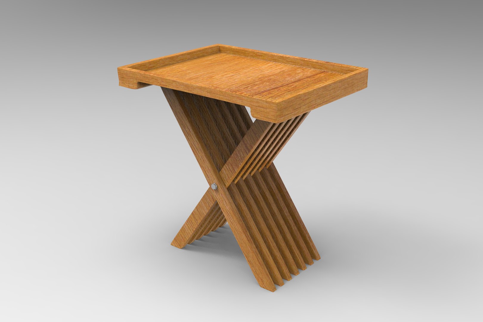 Solid wood tray table 3D model - TurboSquid 1706773