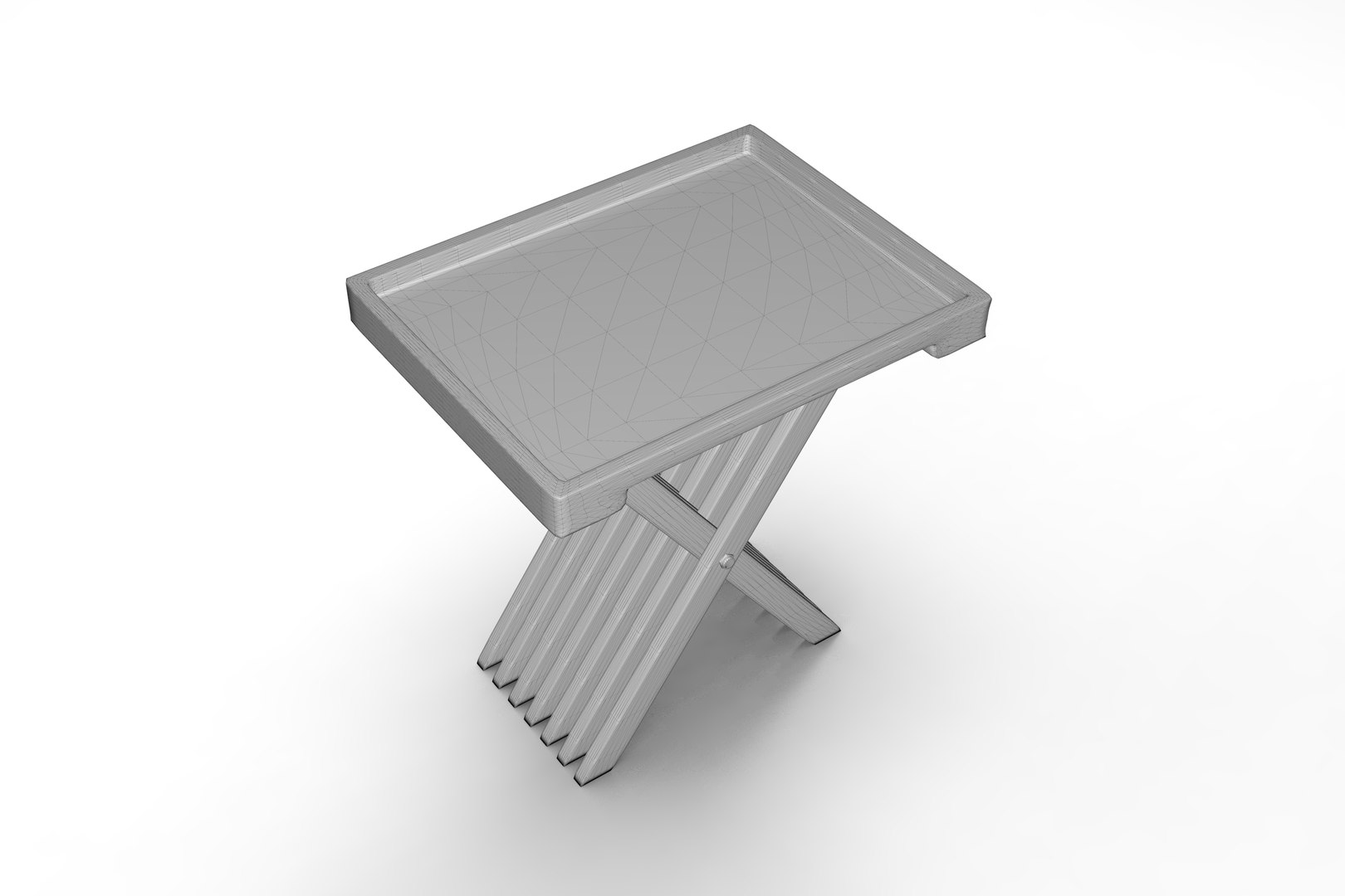 Solid wood tray table 3D model - TurboSquid 1706773