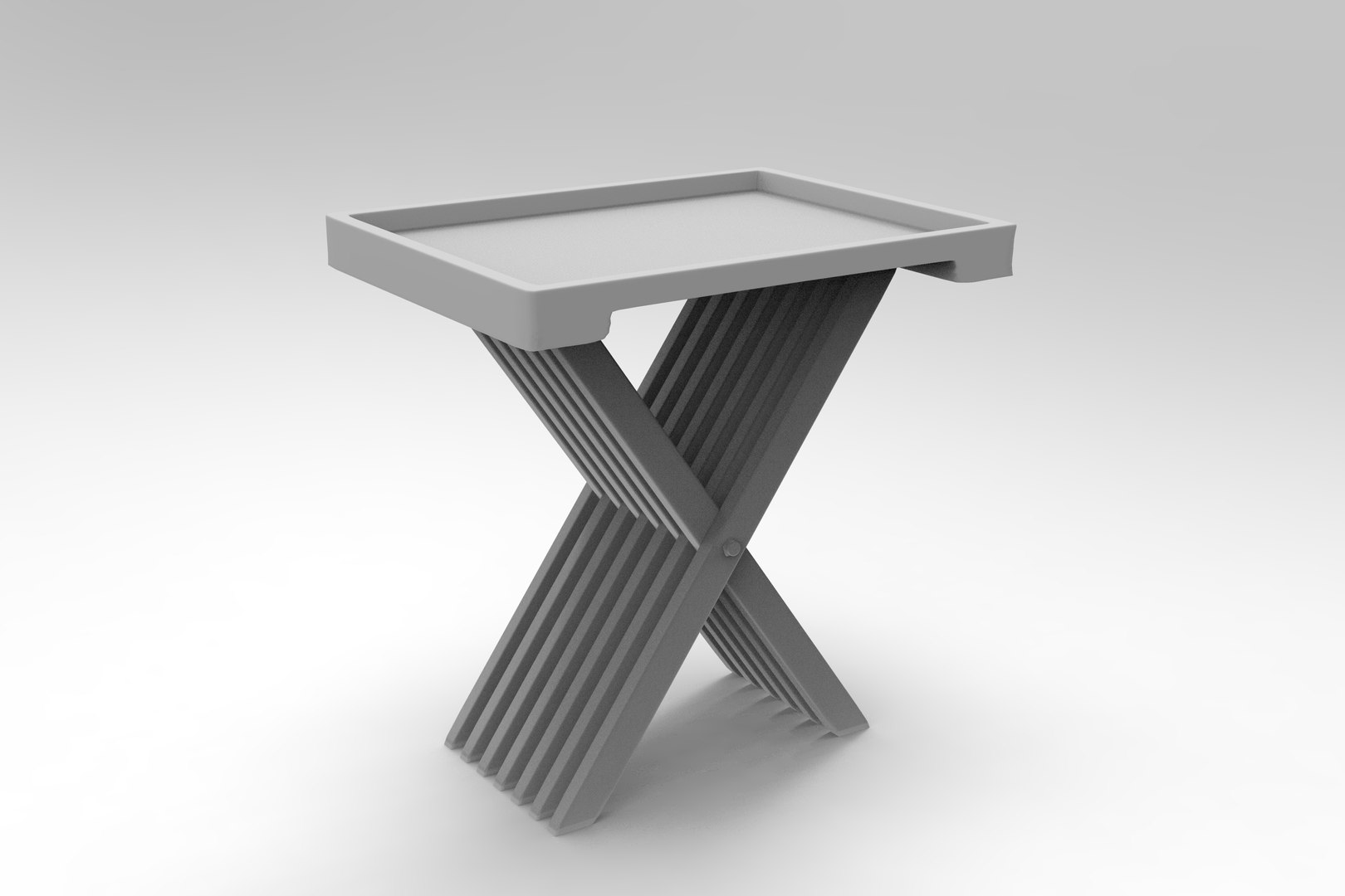 Solid wood tray table 3D model - TurboSquid 1706773