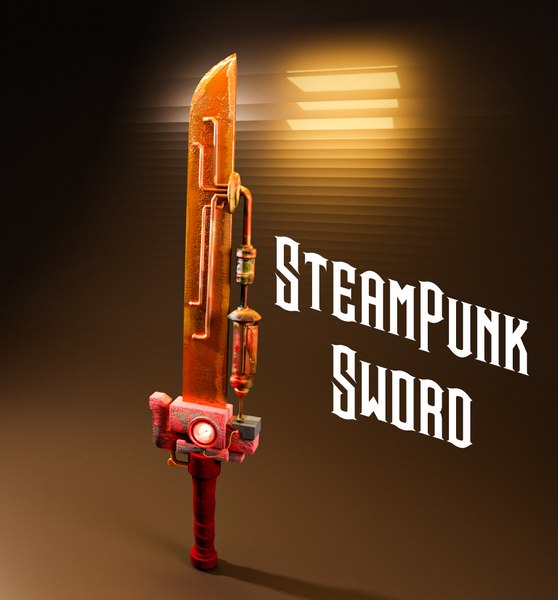Cyberpunk Style SteamPunk Sword model - TurboSquid 1830977