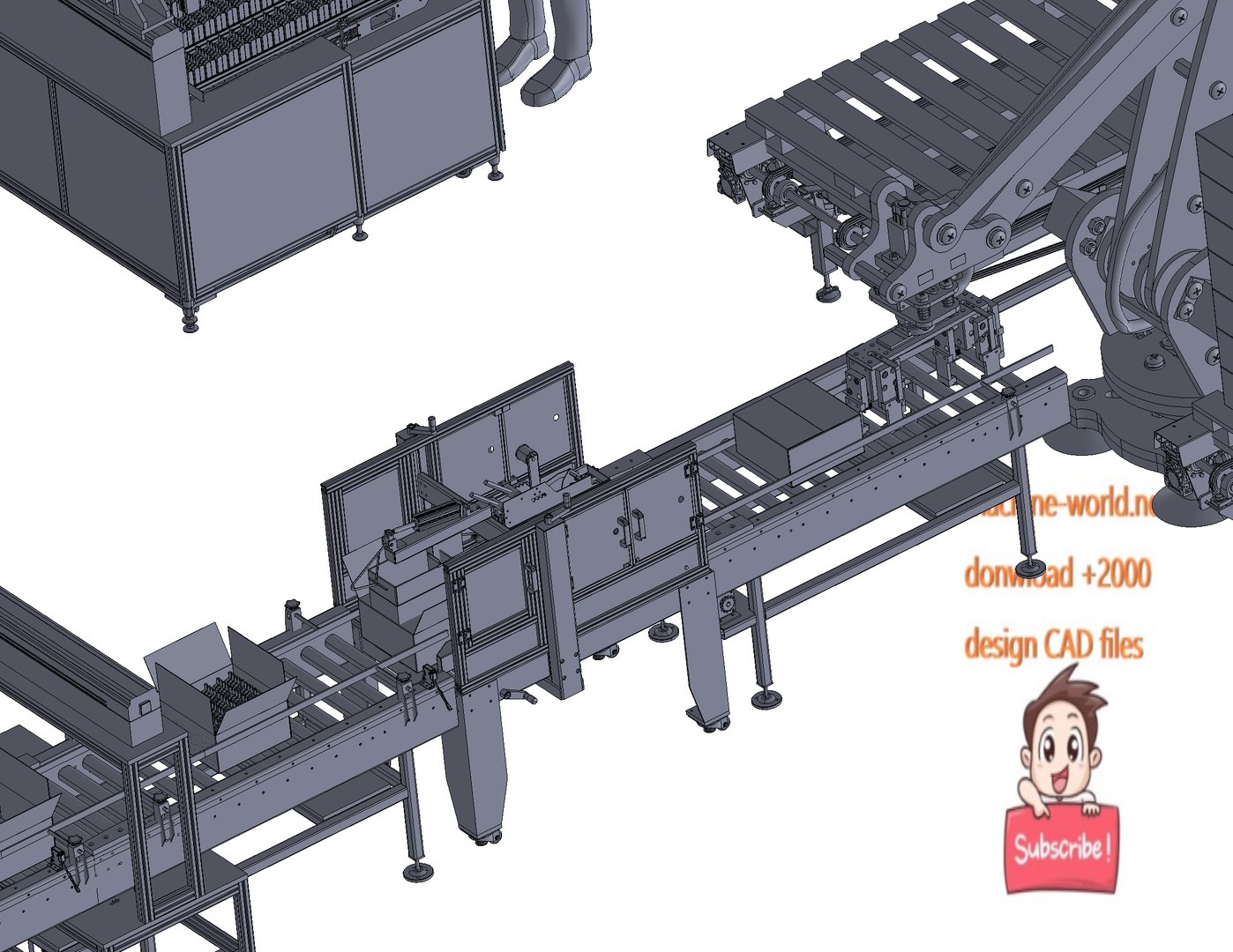 Industrial Bottle carton packaging line 3D model - TurboSquid 2123082