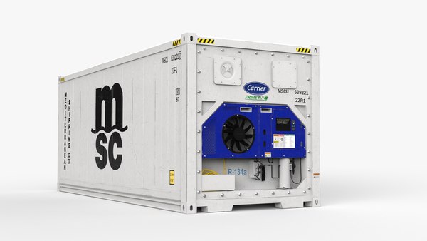 modelo 3d Contenedor frigorífico MSC de 20 pies CARRIER - TurboSquid ...