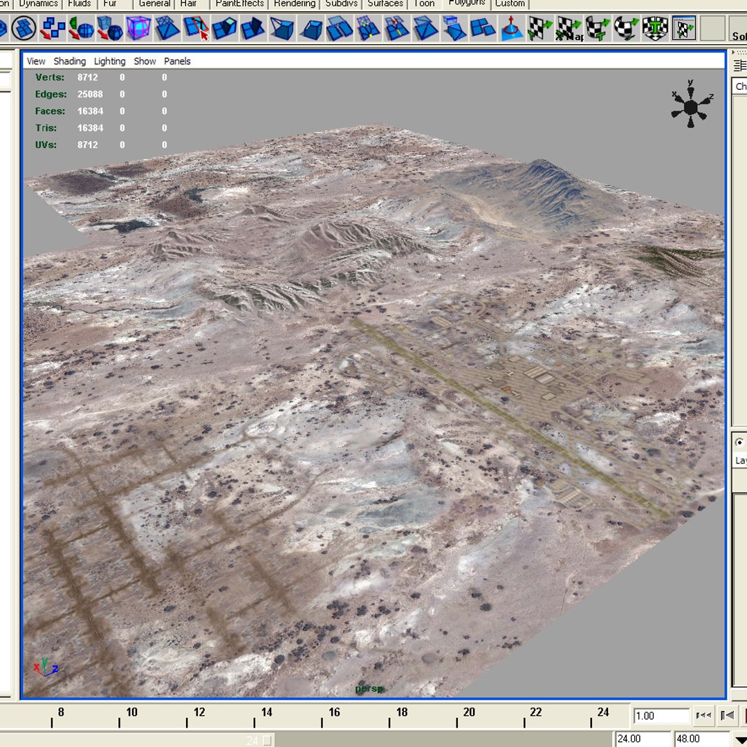 Desert Terrain 3d Model