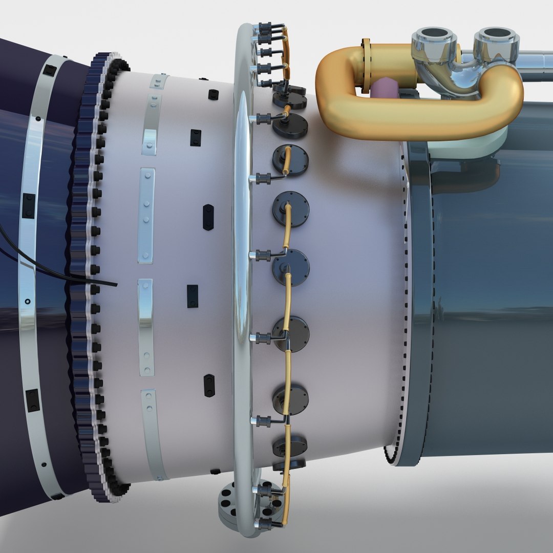 3d model aircraft jet turbine 3
