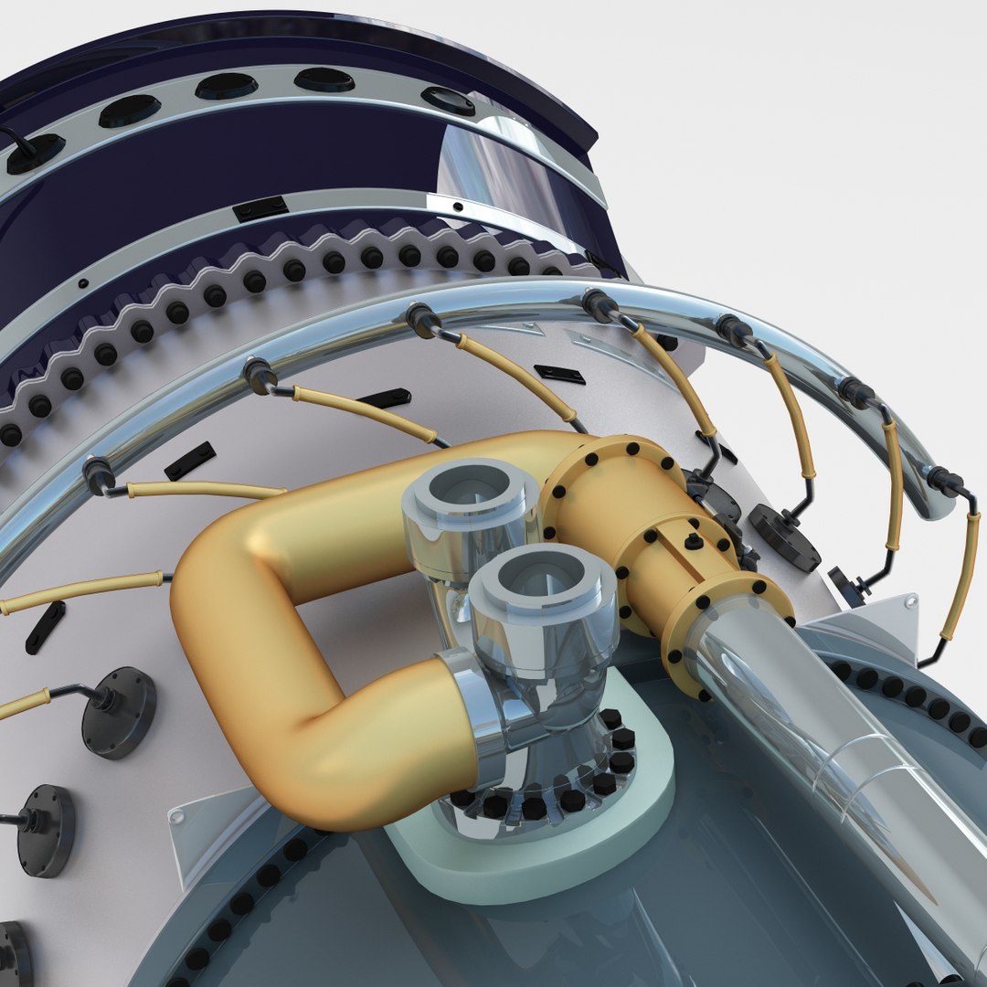 3d model aircraft jet turbine 3