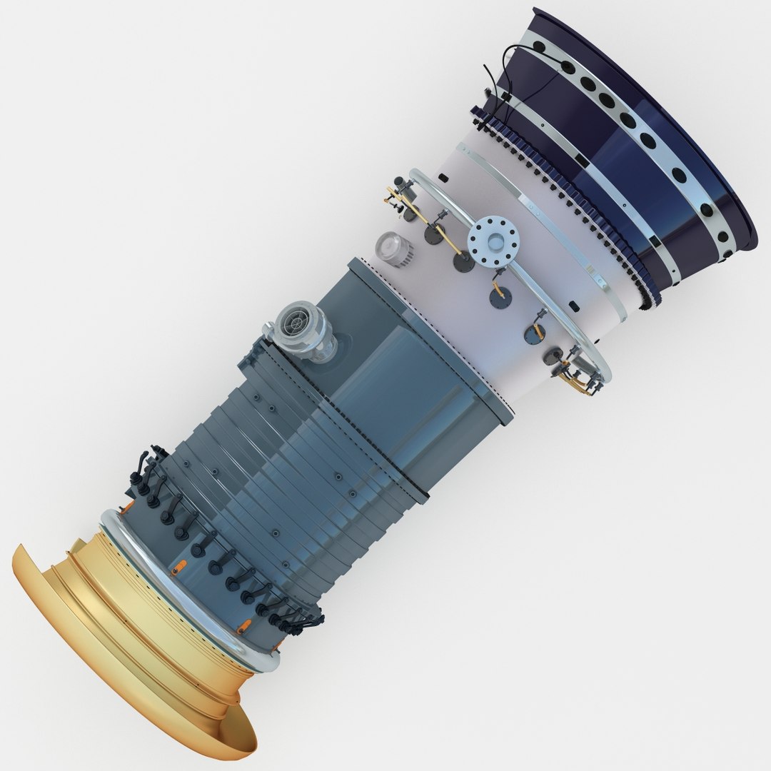 3d model aircraft jet turbine 3