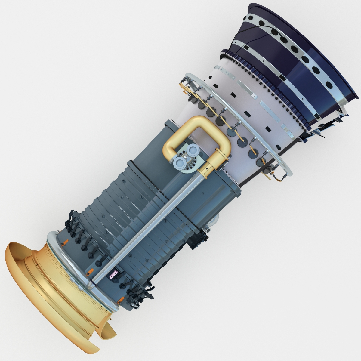 3d model aircraft jet turbine 3