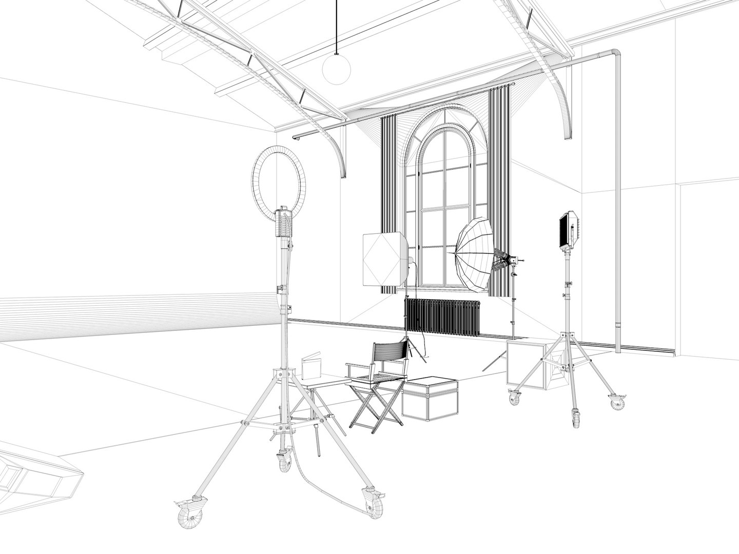 Loft Photo Studio Scene 3D Model - TurboSquid 2087099