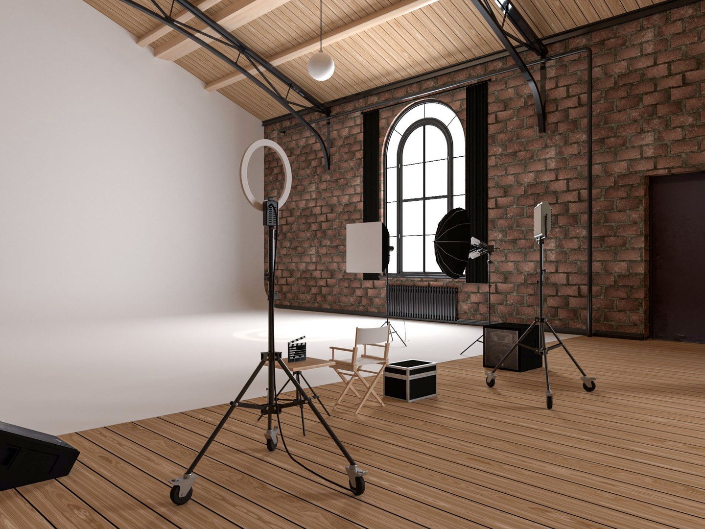 Loft Photo Studio Scene 3D Model - TurboSquid 2087099