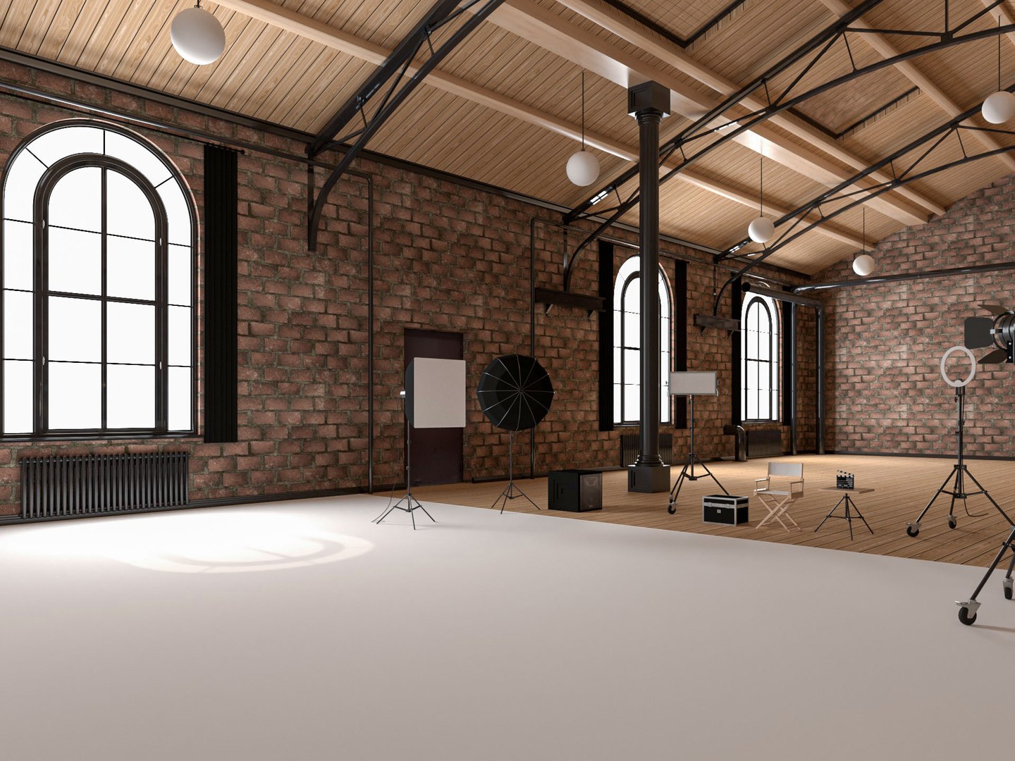 Loft Photo Studio Scene 3D Model - TurboSquid 2087099