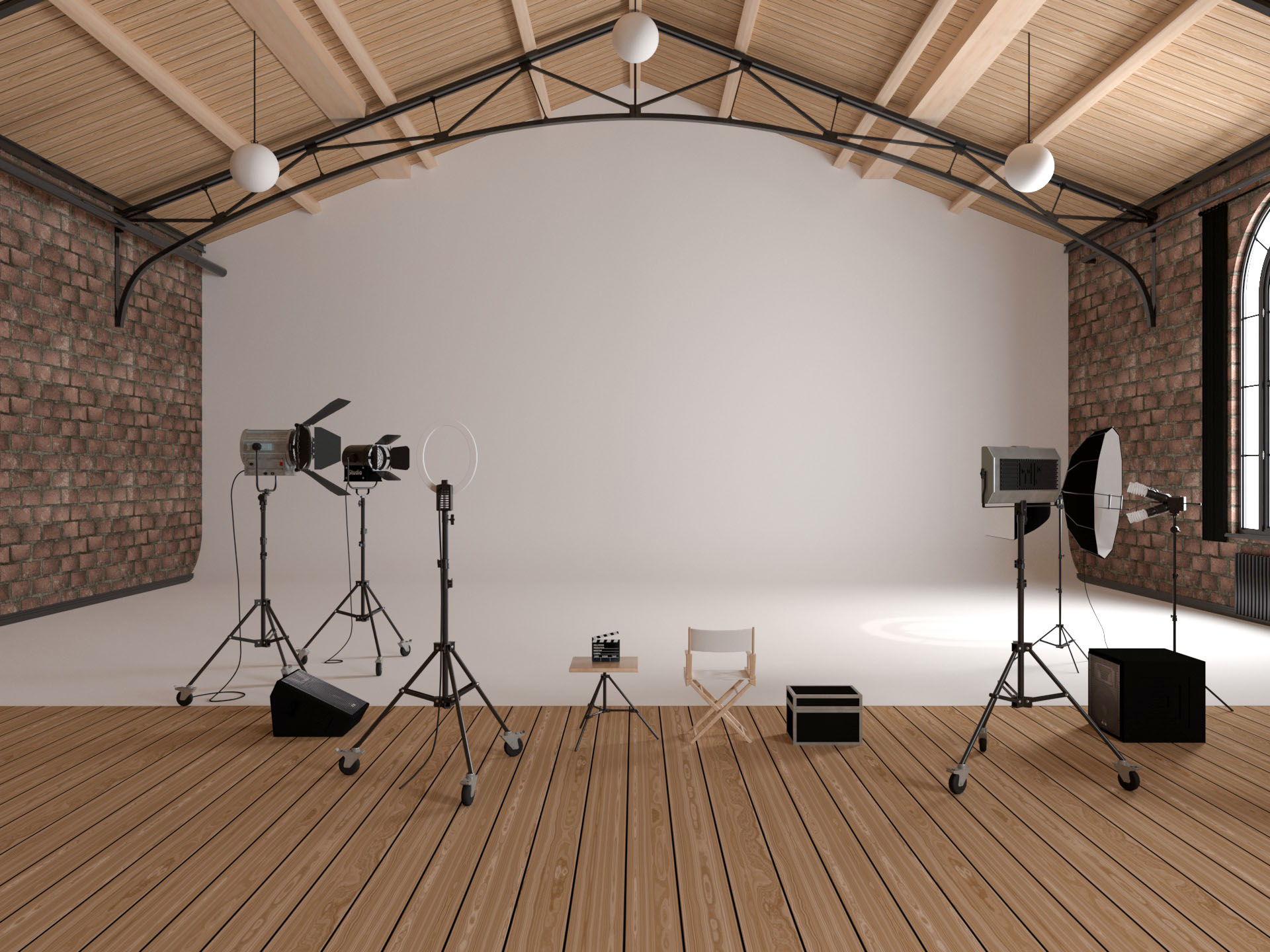 modelo 3d Escena de estudio fotográfico tipo loft - TurboSquid 2087099