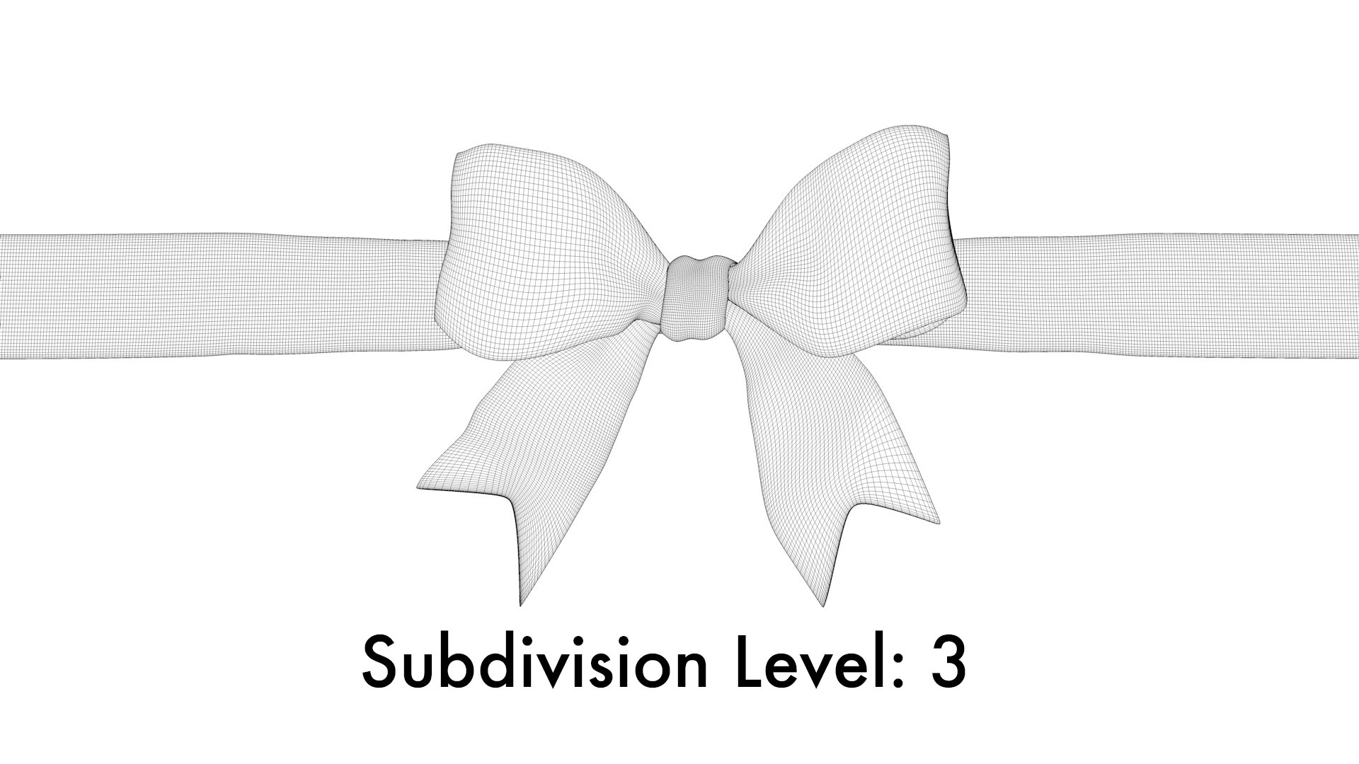 Animated Christmas Ribbon Bow Untie 3D Model - TurboSquid 1813624