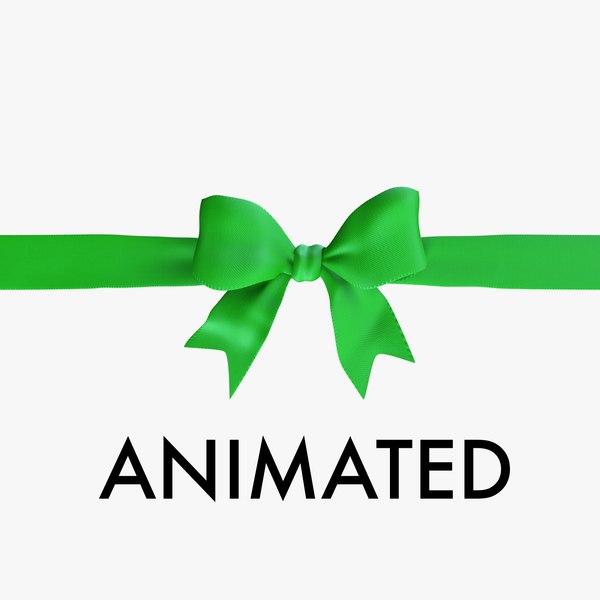 Animated Christmas Ribbon Bow Untie 3D model - TurboSquid 1813624