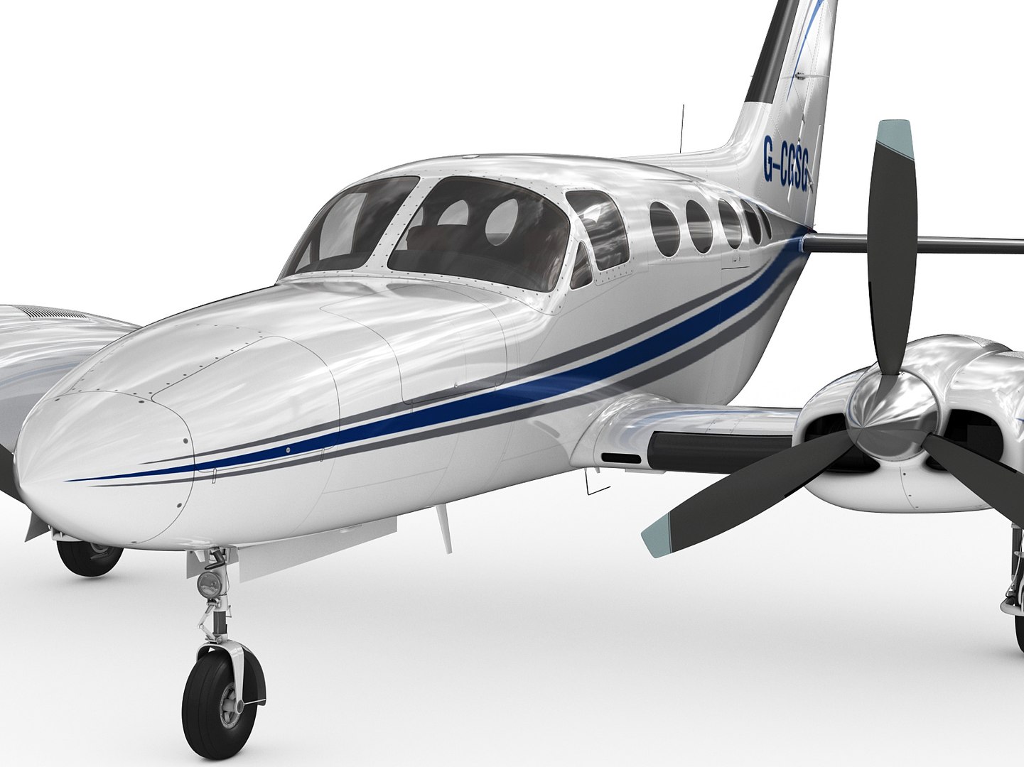 3d Model Cessna 421 Golden