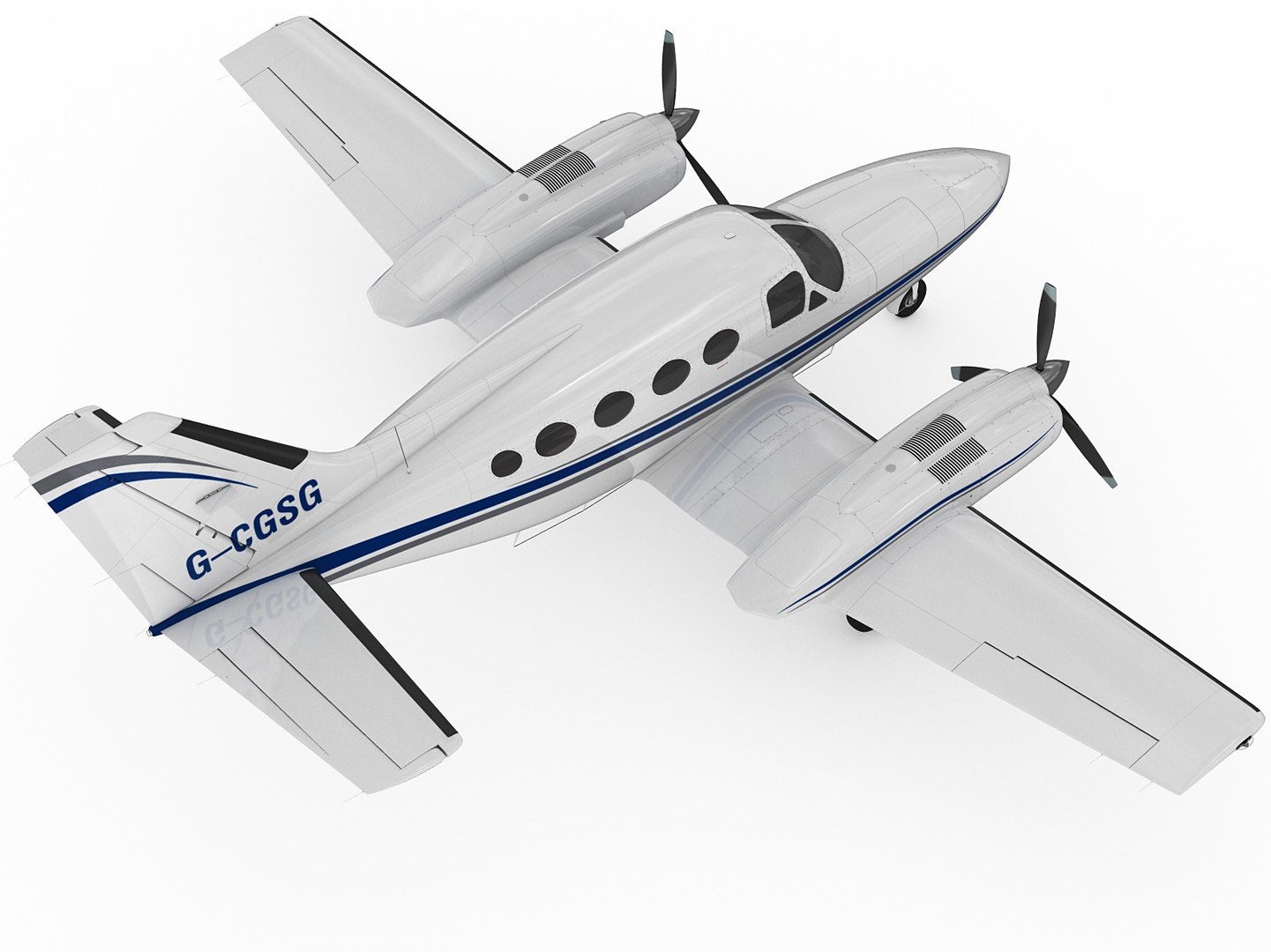3d Model Cessna 421 Golden
