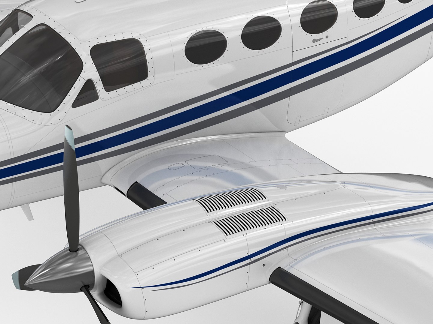 3d model cessna 421 golden