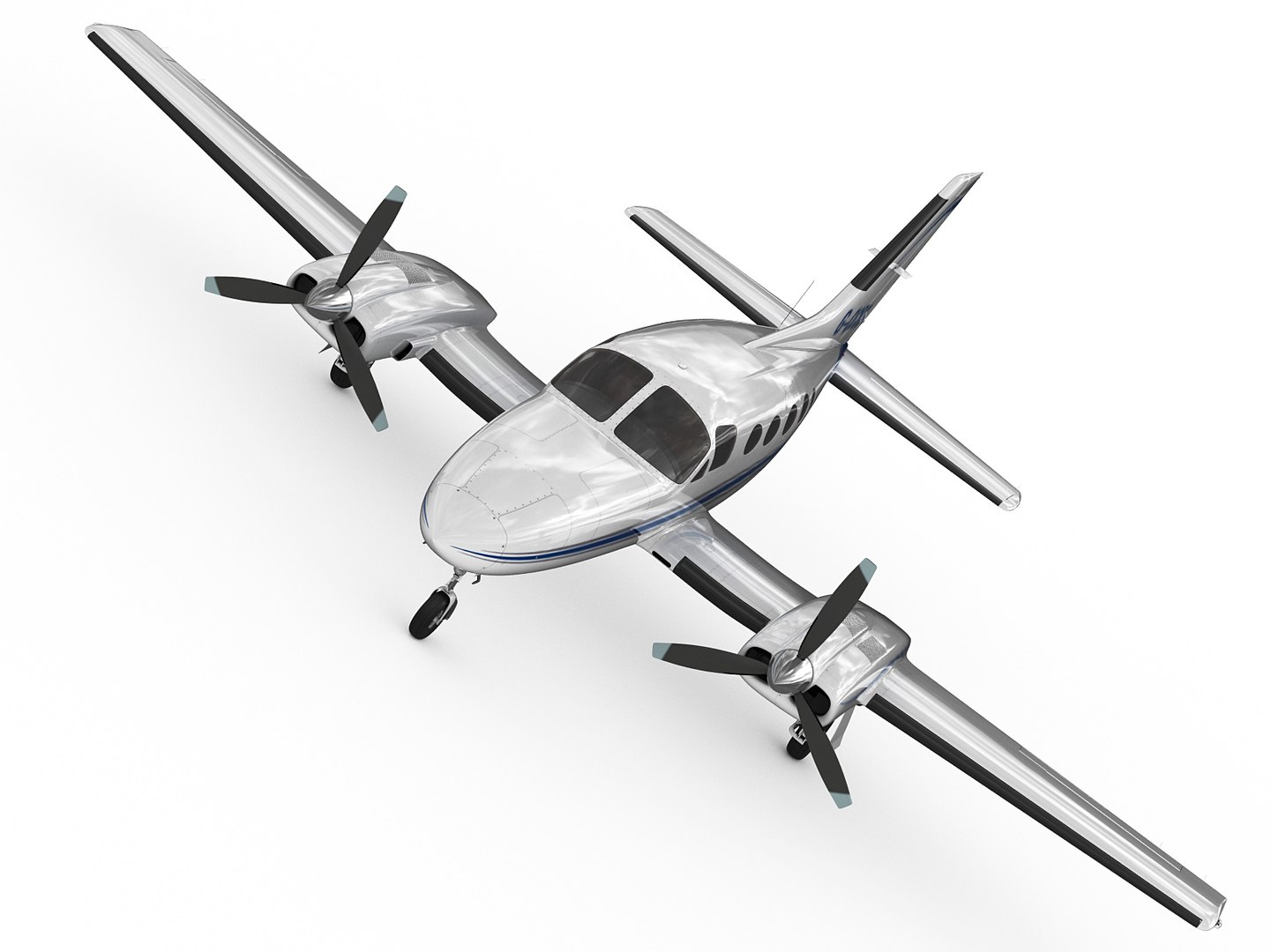 3d model cessna 421 golden
