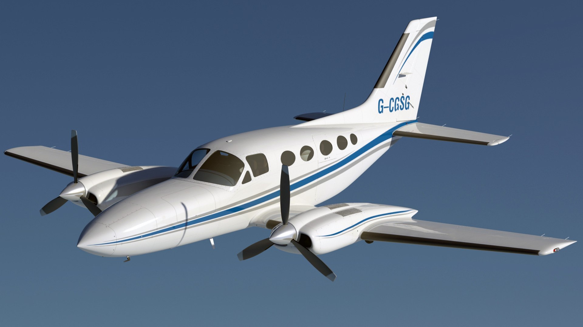 3d model cessna 421 golden