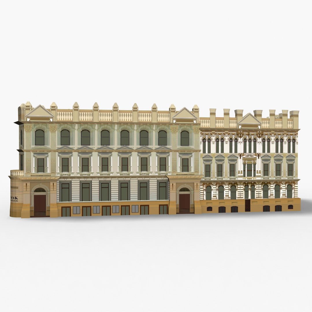 Old Bank Arcade 3D Model - TurboSquid 1306420