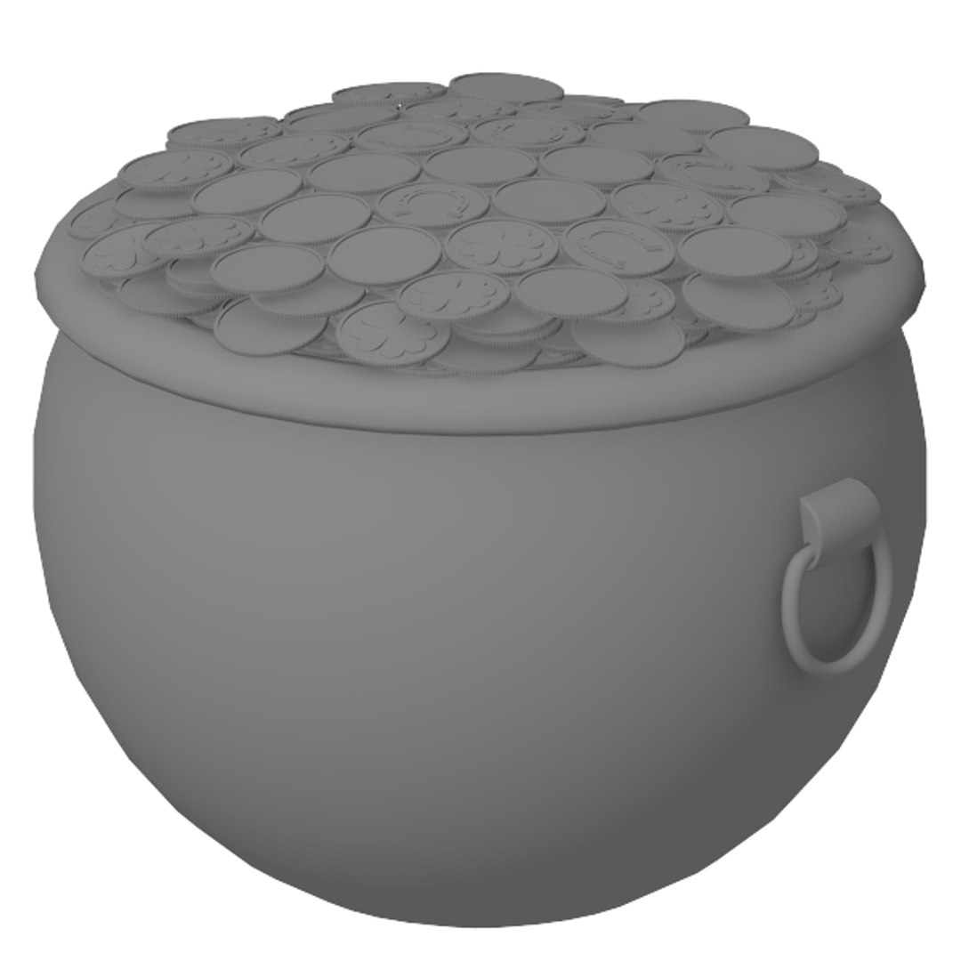 Pot Gold 3d Model