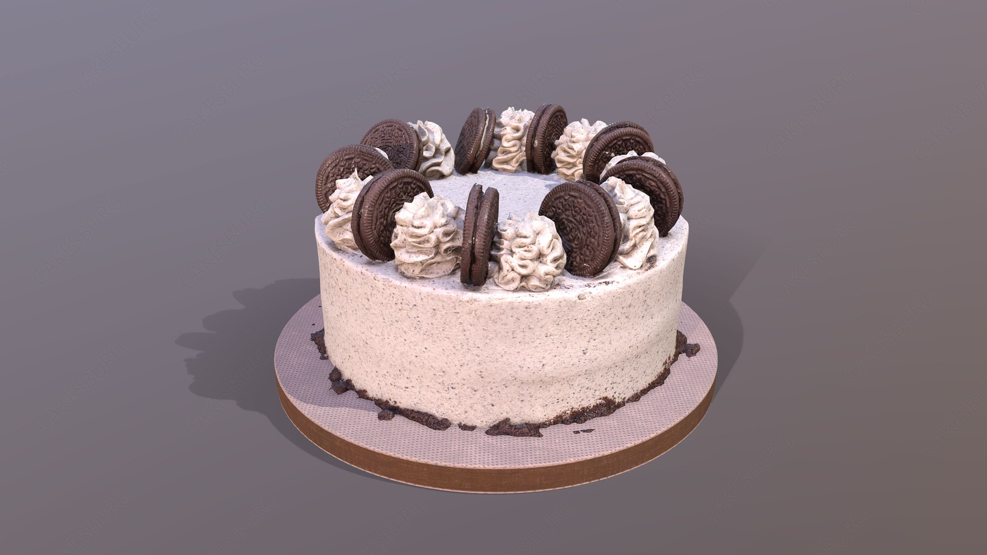 3D Oreo Cookie Cake - TurboSquid 1971896